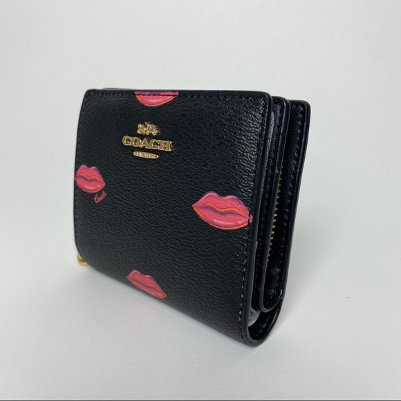 Coach | Bags | Coach Snap Bifold Wallet With Lips Print | Poshmark